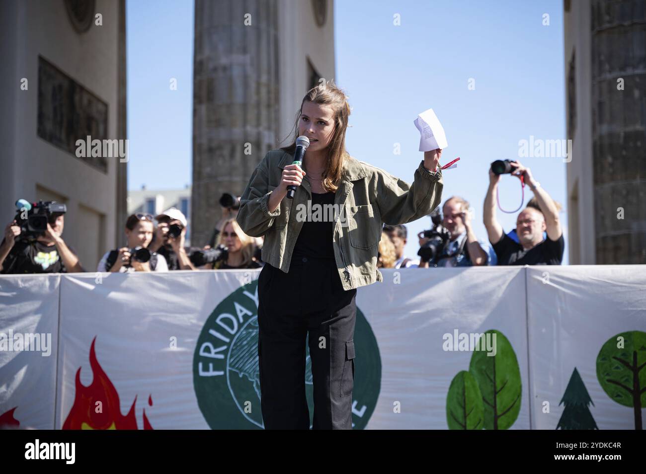 15/09/2023, Berlin, Germany, Europe, German climate protection activist Luisa Neubauer during ...