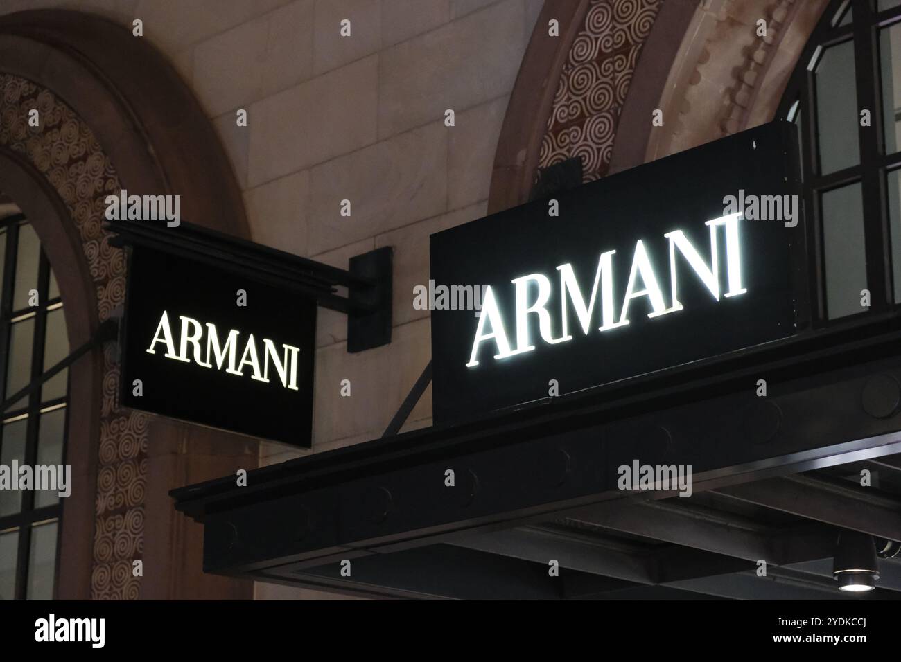 Suzhou,China-August 20th 2023: Armani store sign brand logo Stock Photo ...