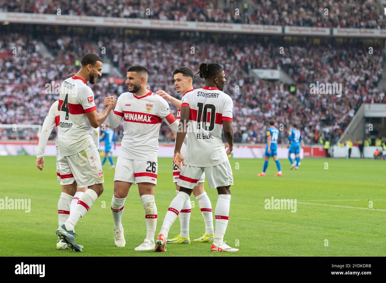 Stuttgart, Deutschland. 26th Oct, 2024. Tor zum 2:0 durch El Bilal Toure (VfB Stuttgart, #10 ...