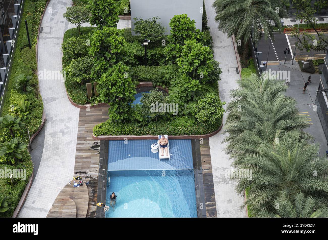 01.08.2023, Singapore, Republic of Singapore, Asia, View from the Green ...