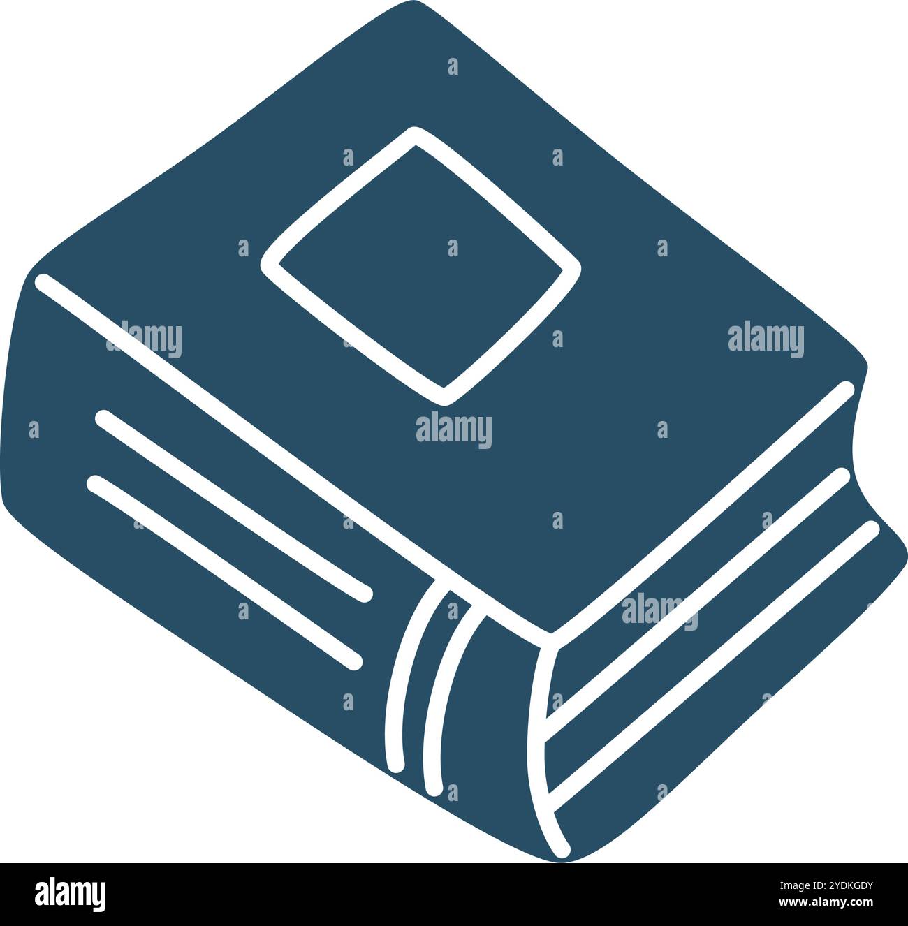 Doodle book icon hand drawn in a modern minimalistic style. Knowledge ...