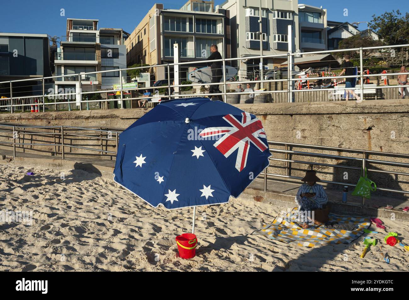 21/09/2018, Sydney, New South Wales, Australia, A woman sits on Bondi ...