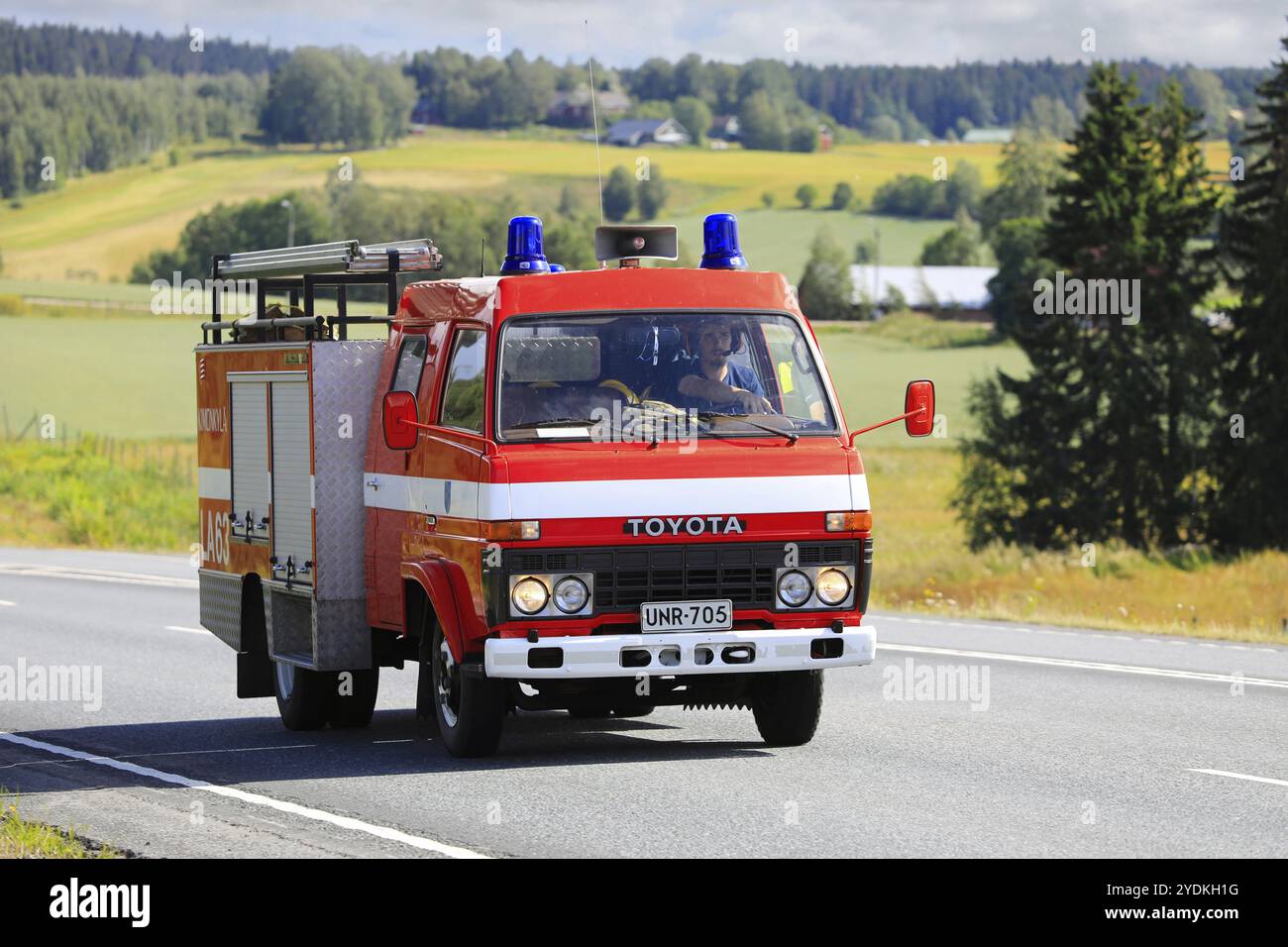 Classic Toyota Dyna fire truck of U20/Y20 series, which were ...