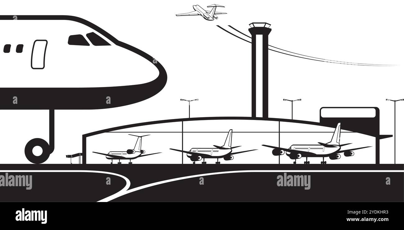 Black and white terminal tower Stock Vector Images - Alamy