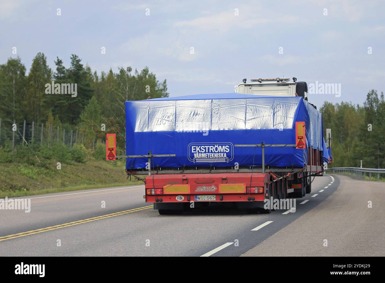 Lowboy semi trailer hi-res stock photography and images - Alamy