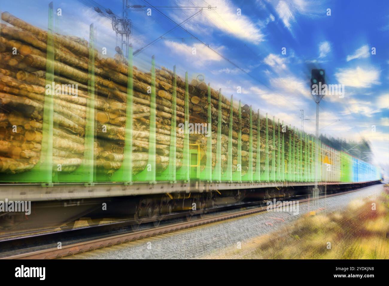 Log train hi-res stock photography and images - Alamy