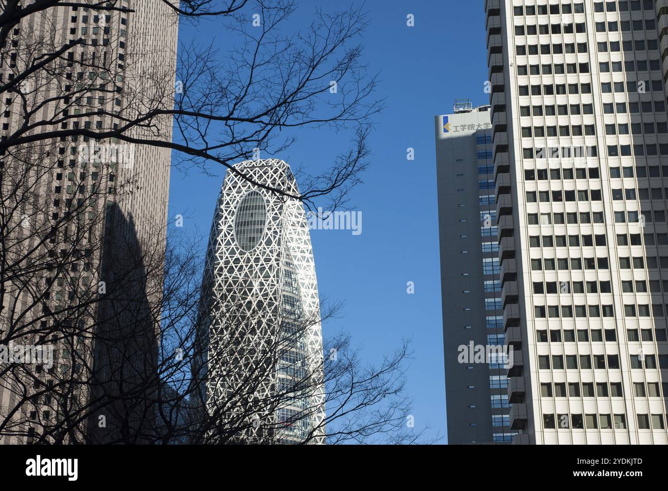 01.01.2018, Tokyo, Japan, Asia, Skyscraper in the Shinjuku district of ...