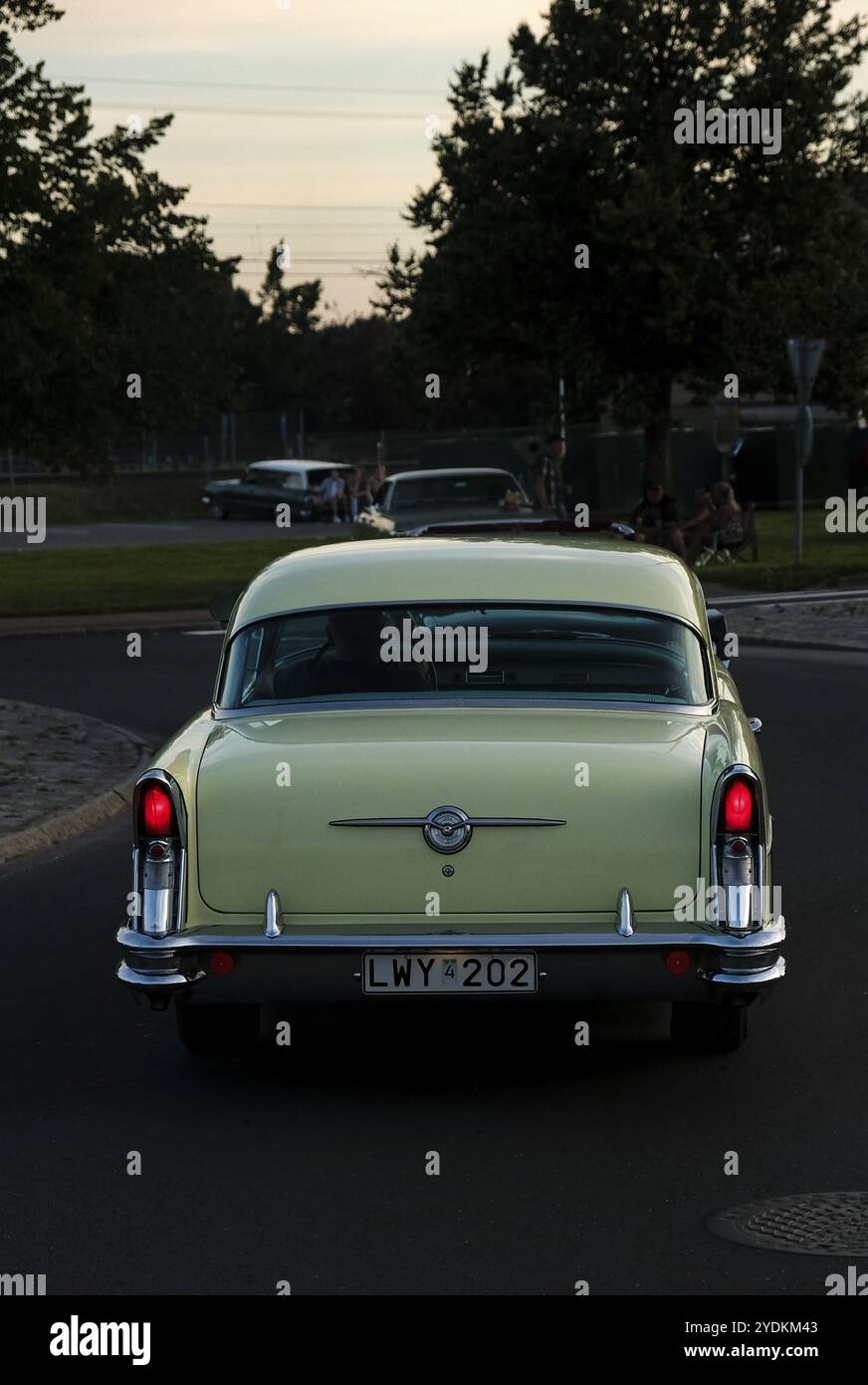 American classic car, Buick Special from 1956, rear view, in the ...
