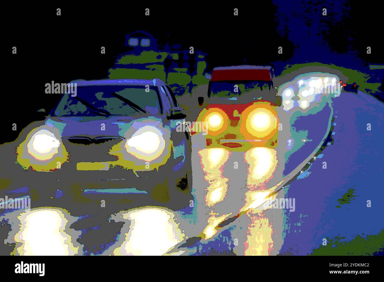 Headlights reflections from cars hi-res stock photography and images ...