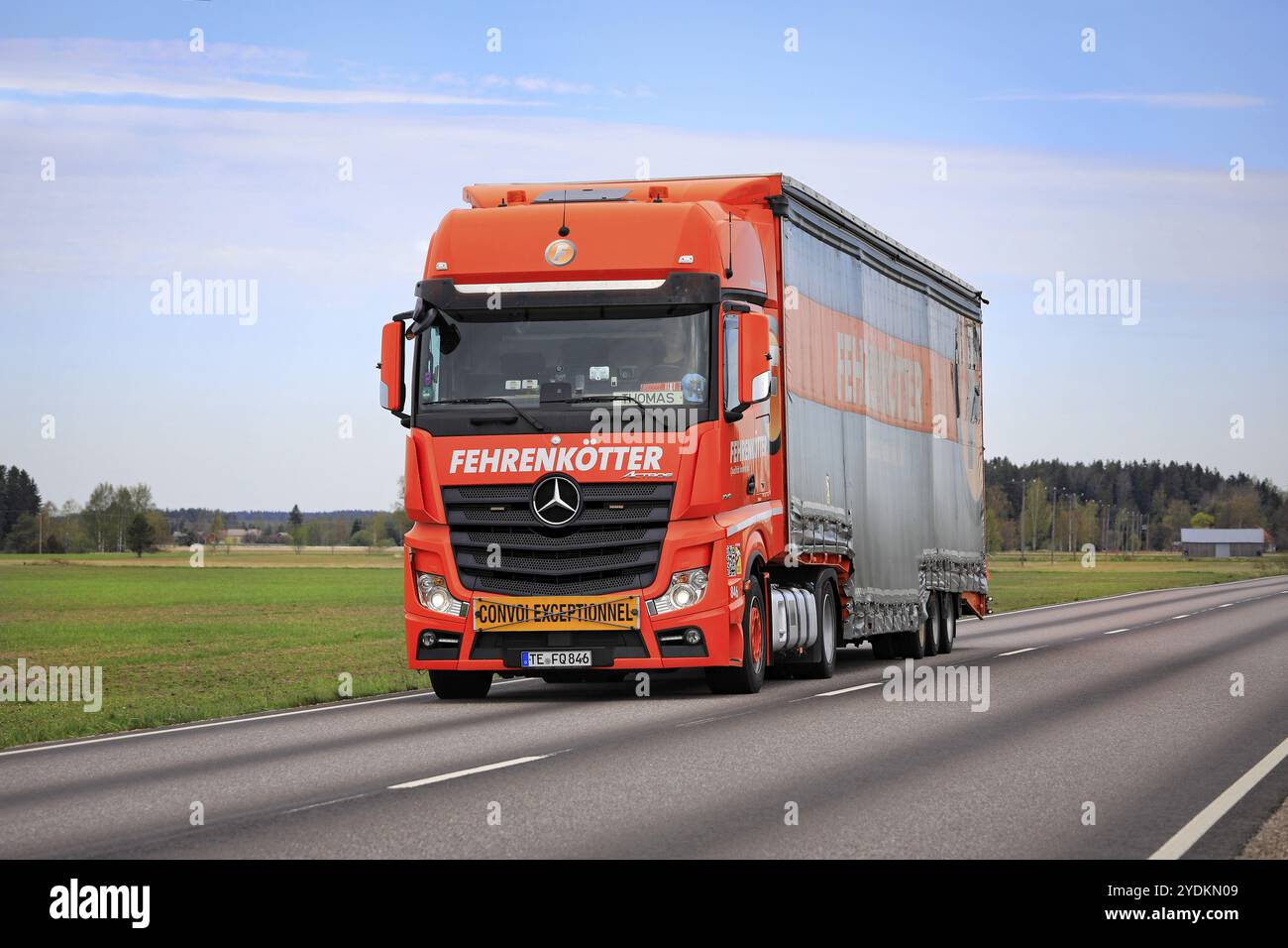 Orange Mercedes-Benz Actros truck of Fehrenkoetter GmbH, Germany ...