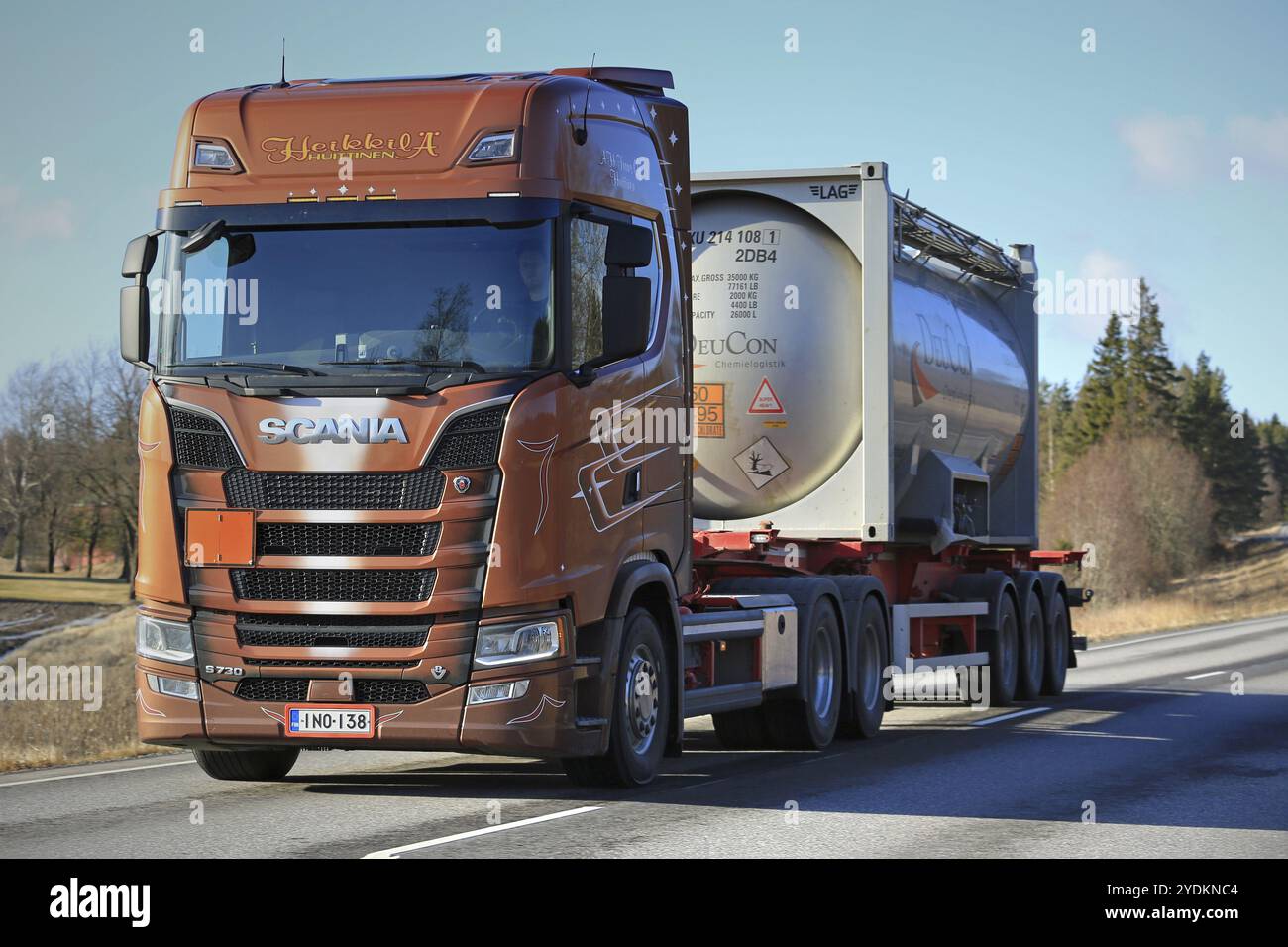 SALO, FINLAND, MARCH 17, 2017: Next Generation Scania S730 of Heikkila ...