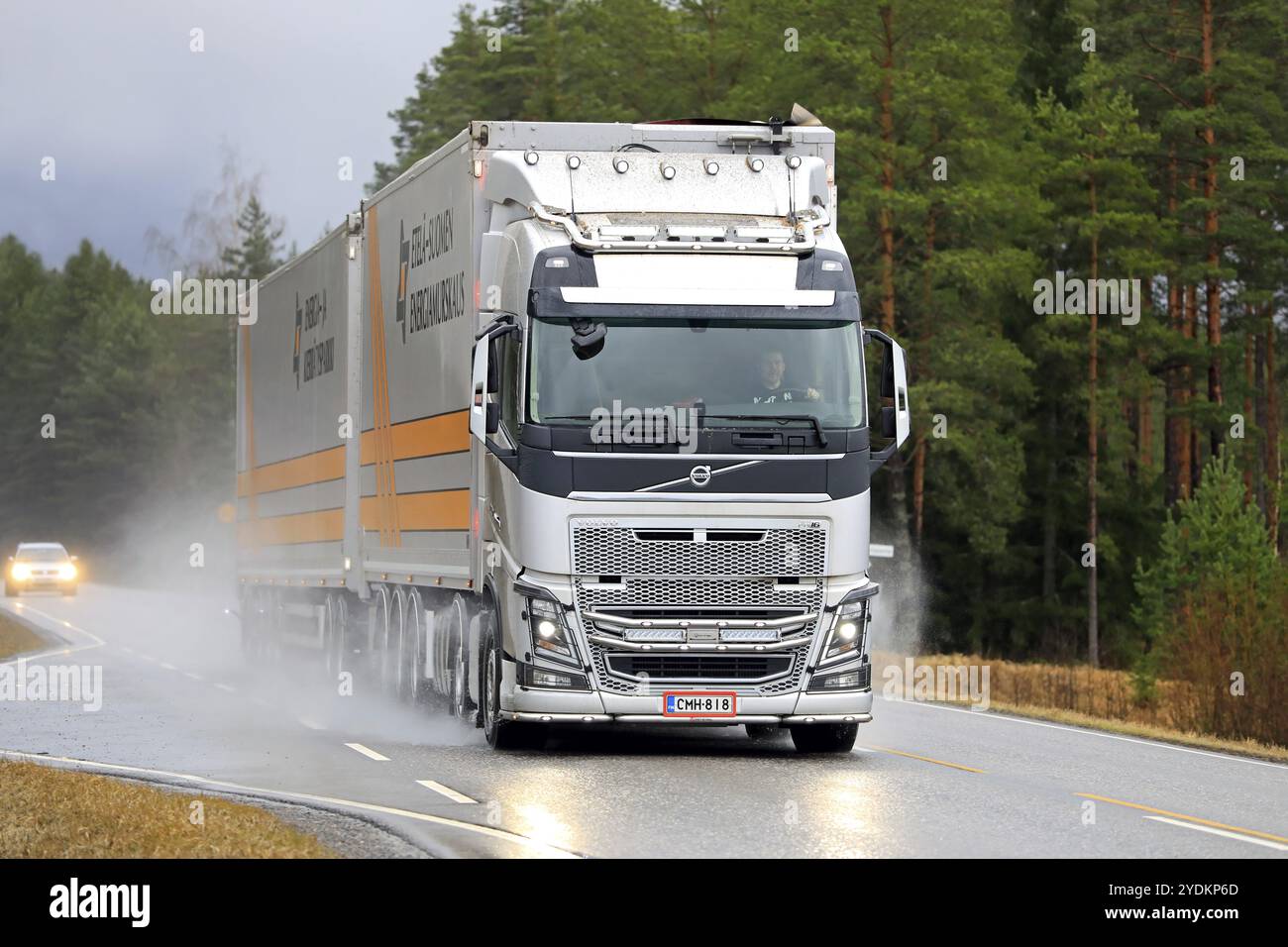 Customised, Silver Volvo FH16 truck of Etela-Suomen Energiamurskaus Oy ...