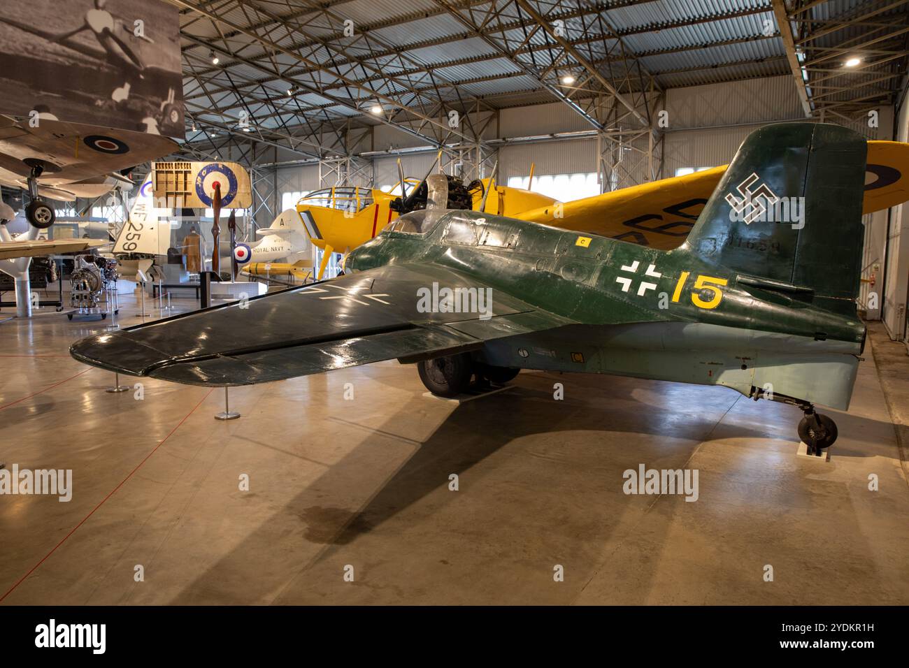 Messerschmitt Me163 Komet on display in the Museum of Flight, East ...
