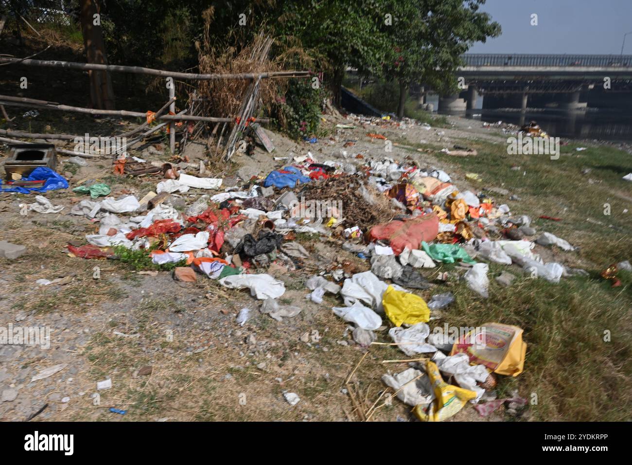 NEW DELHI, INDIA - OCTOBER 24: A view of Polluted Yamuna River I.T.O ...