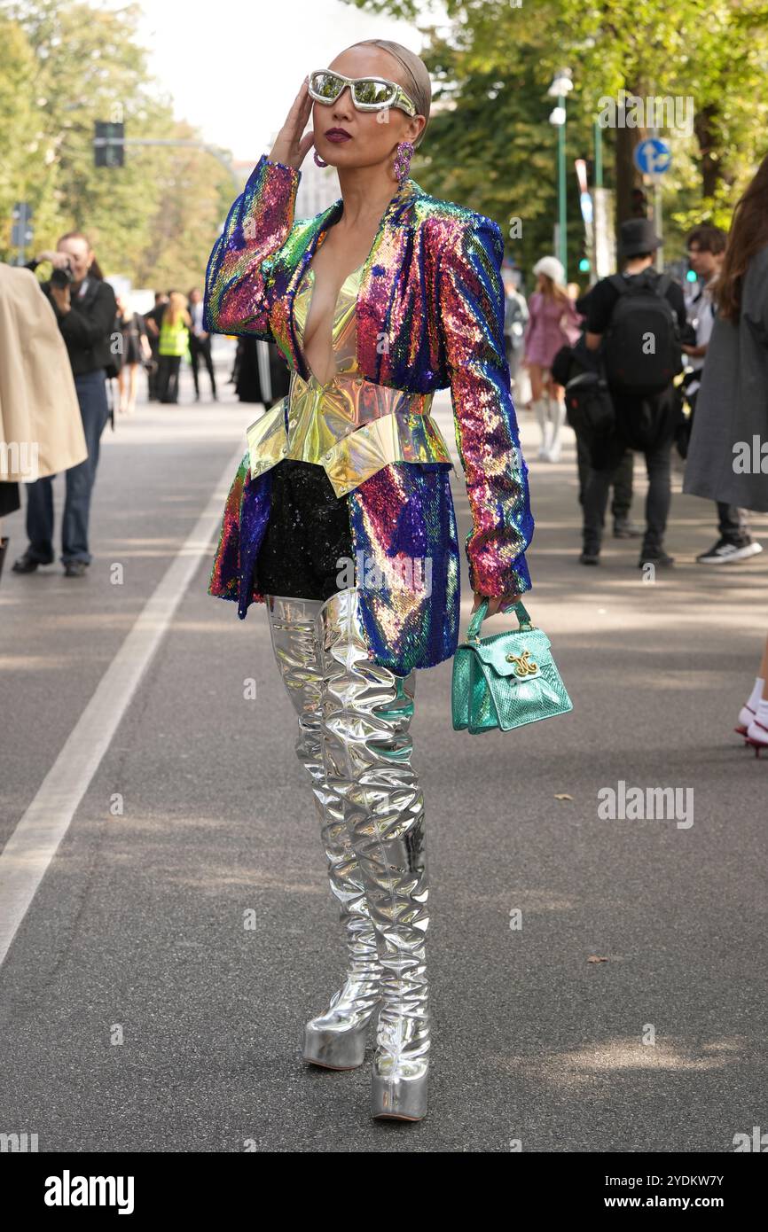Xuan Xu attends Gucci fashion show during Milan Fashion Week SS25 at ...