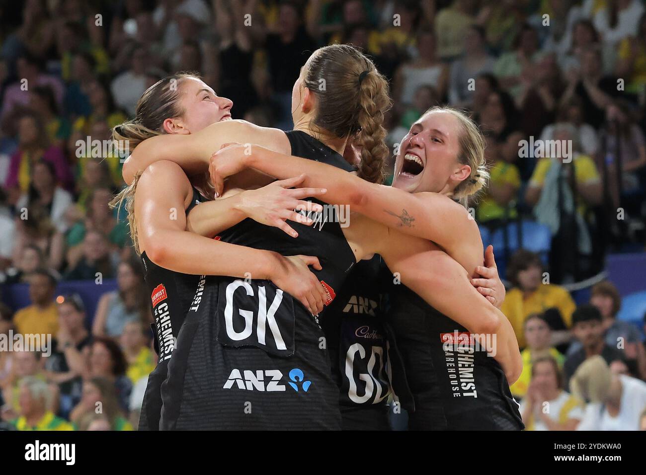Perth, Australia. 27th Oct, 2024. New Zealand celebrate after winning ...