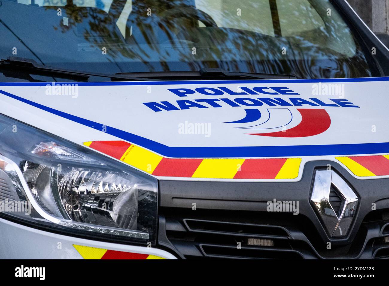 National police truck on the outskirts of the graduation ceremony for ...