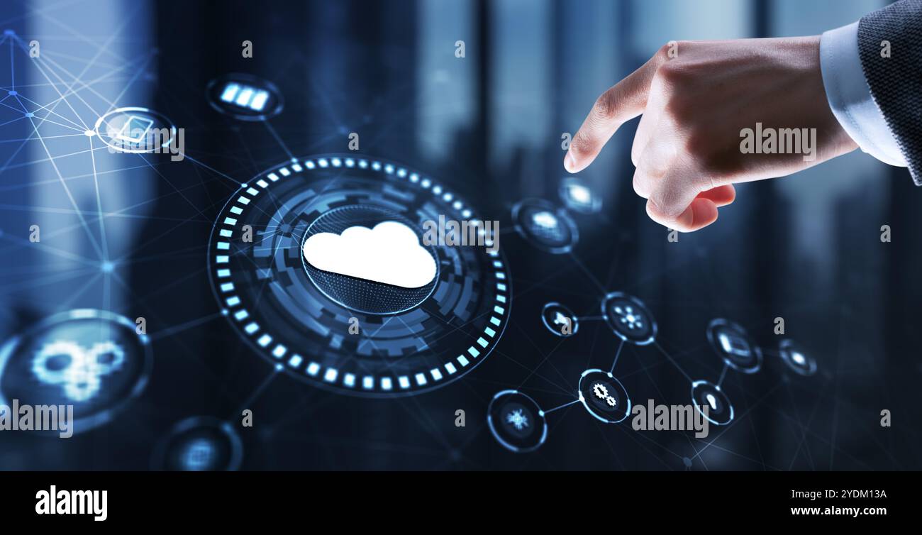 Cloud Computing Concept. Business click icon Stock Photo - Alamy