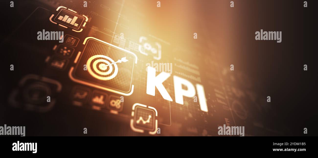 KPI key performance indicator business technology concept on virtual ...