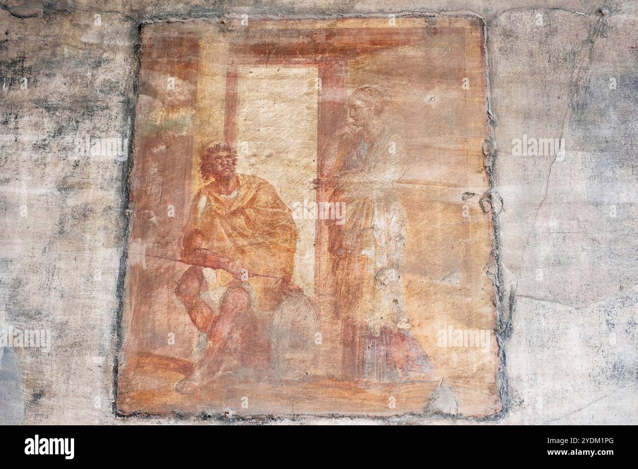 Roman wall fresco of Pompeii Macellum, North-West corner of West wall ...