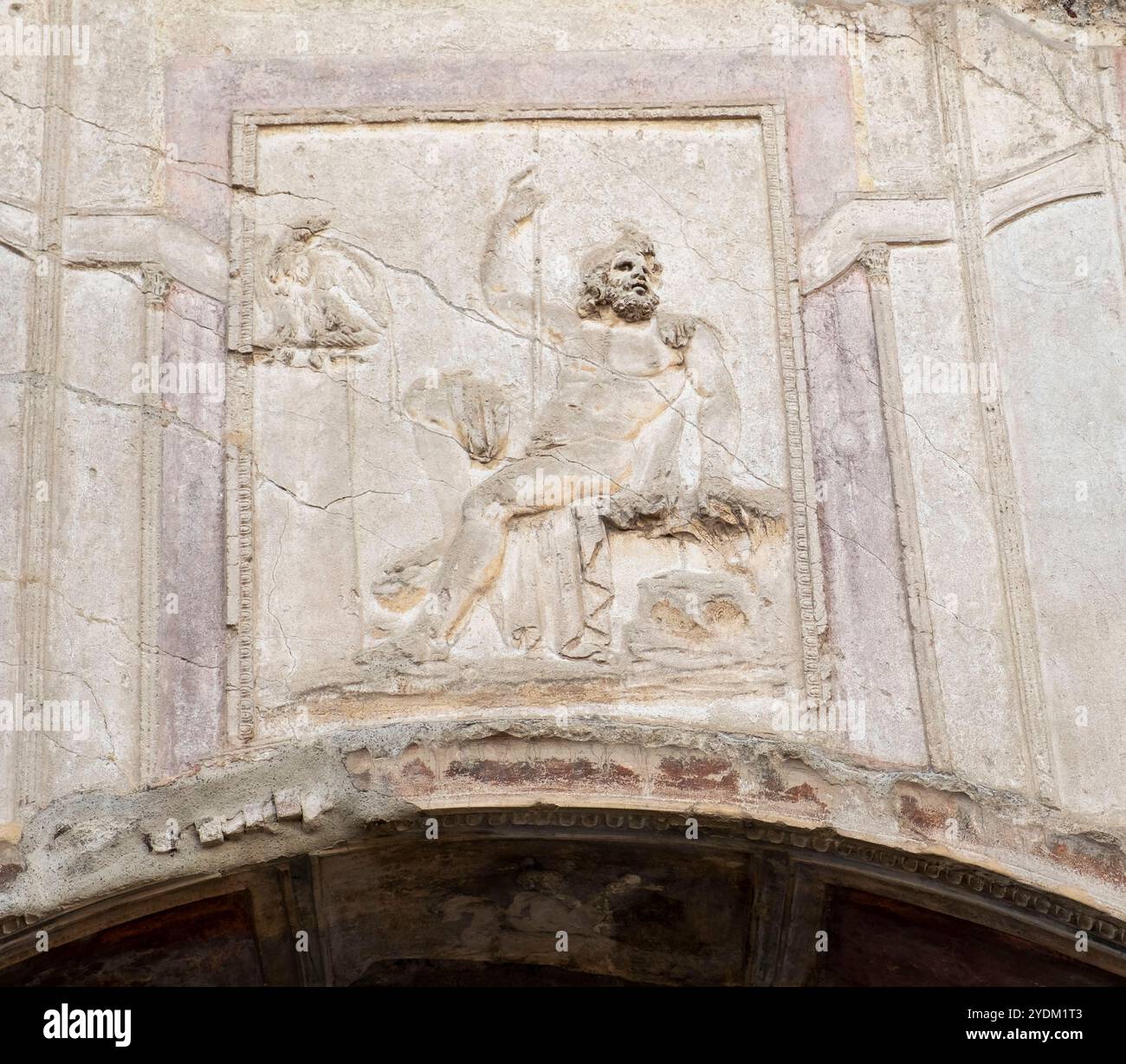 Wall relief Stabian Baths (Terme Stabiane) Archaelogical park, Pompeii ...