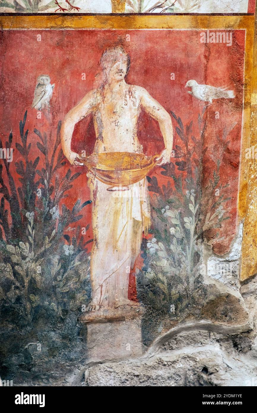 Fresco decorating the viridarium (garden) south wall, House of the Ceii ...