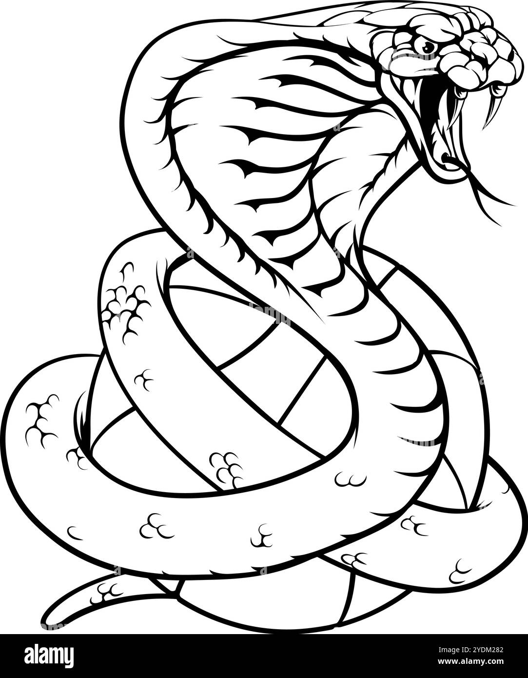 Cobra Snake Basketball Animal Sports Team Mascot Stock Vector Image ...