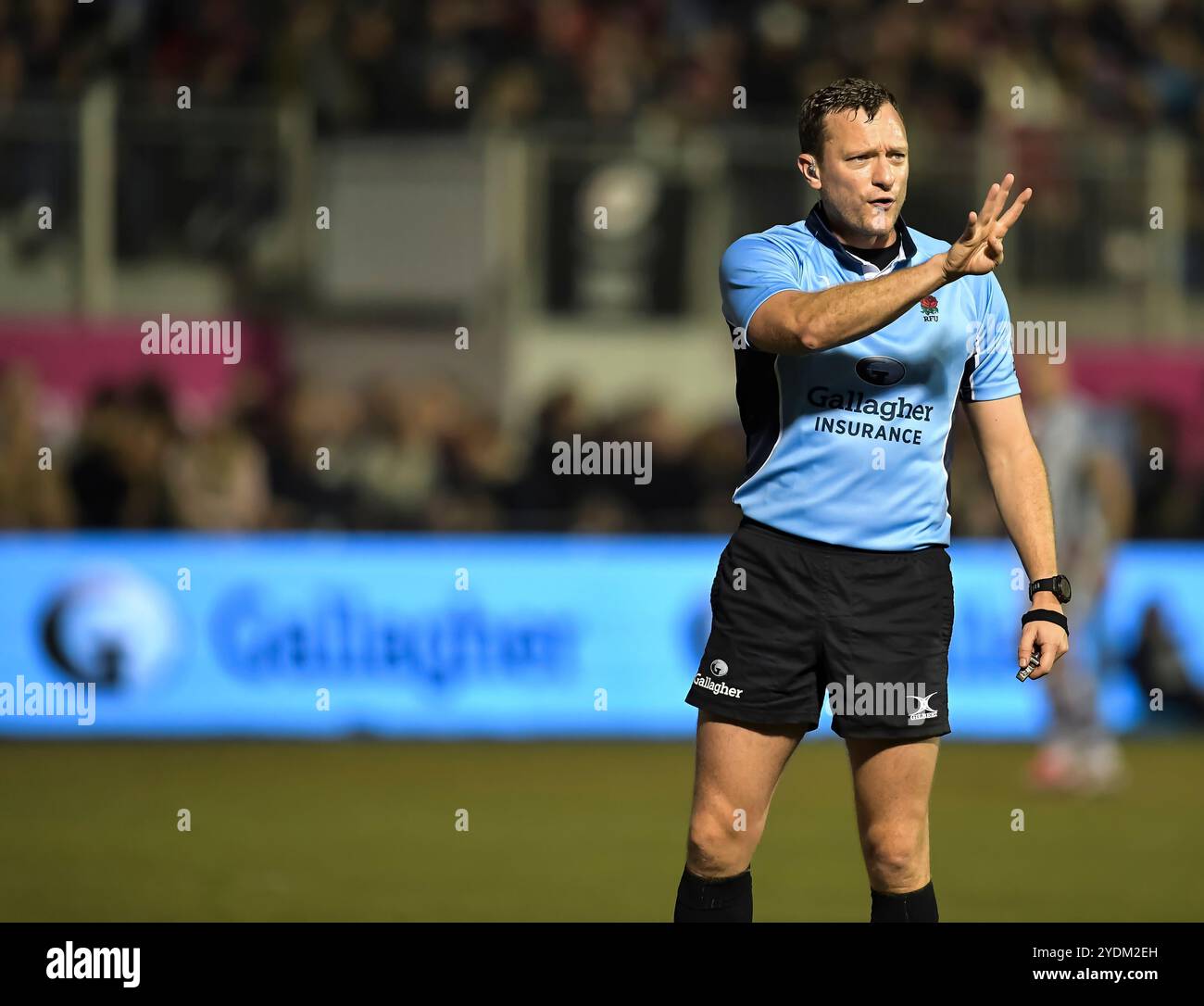 Matthew Carley referee during the Gallagher Premiership Rugby match ...