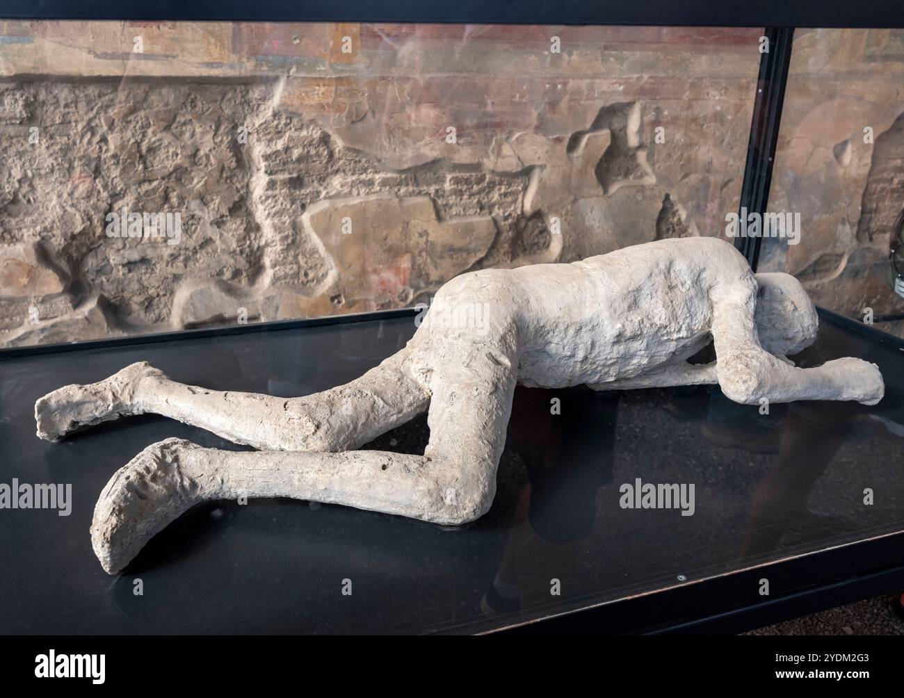 Plaster cast of a victim of the eruption in the Macellum (marketplace ...