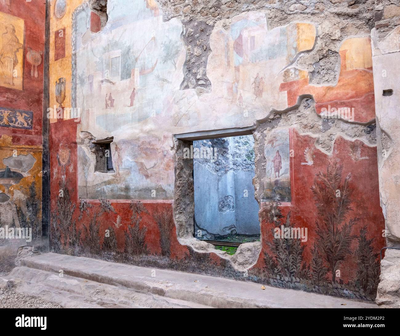 Fresco decorating the viridarium (garden) south wall, House of the Ceii ...