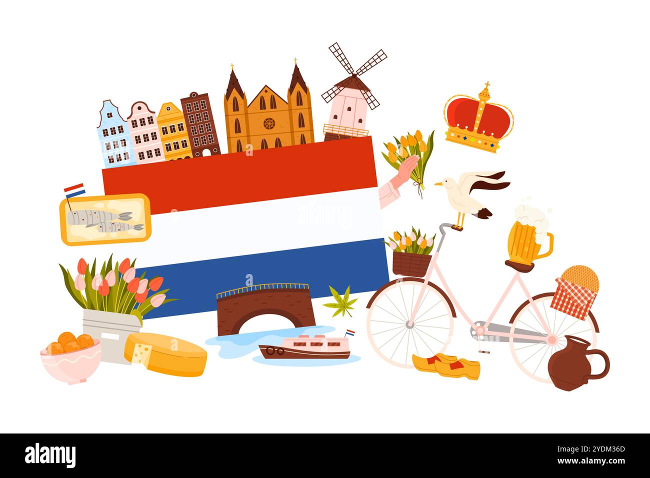 Travel to Netherlands, Dutch culture elements and famous landmarks of ...