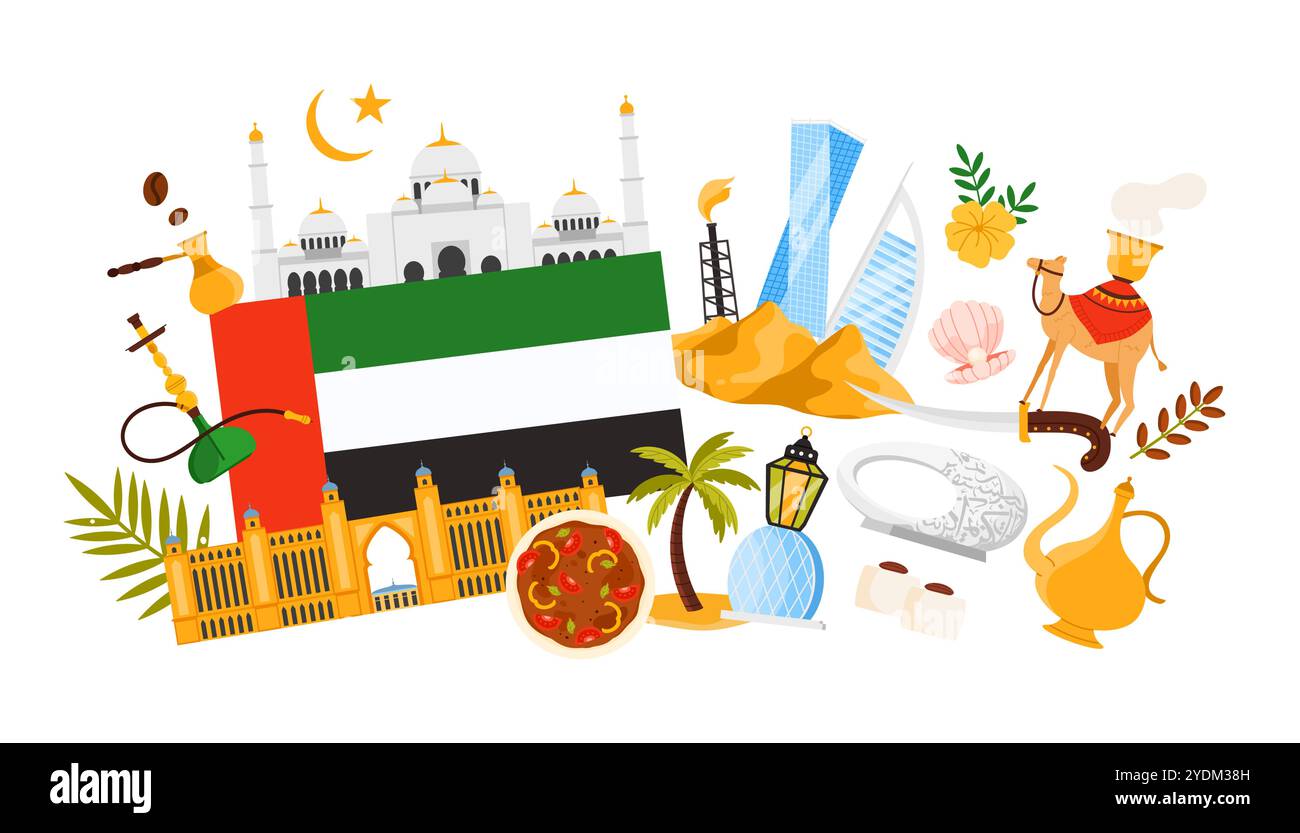 Travel to UAE, culture elements and famous landmarks, food in ...