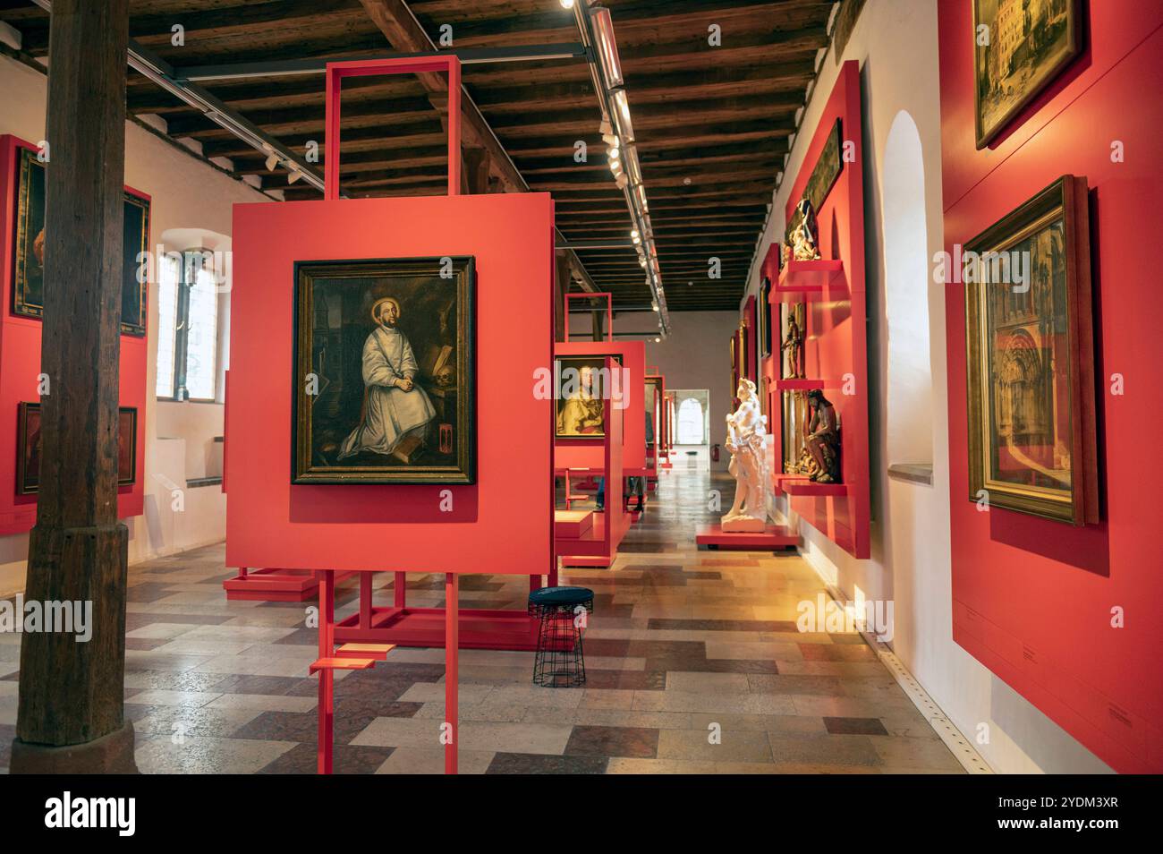 Trier Germany 3rd October 2024 Stadtmuseum Simeonstift Trier. Red Hall ...