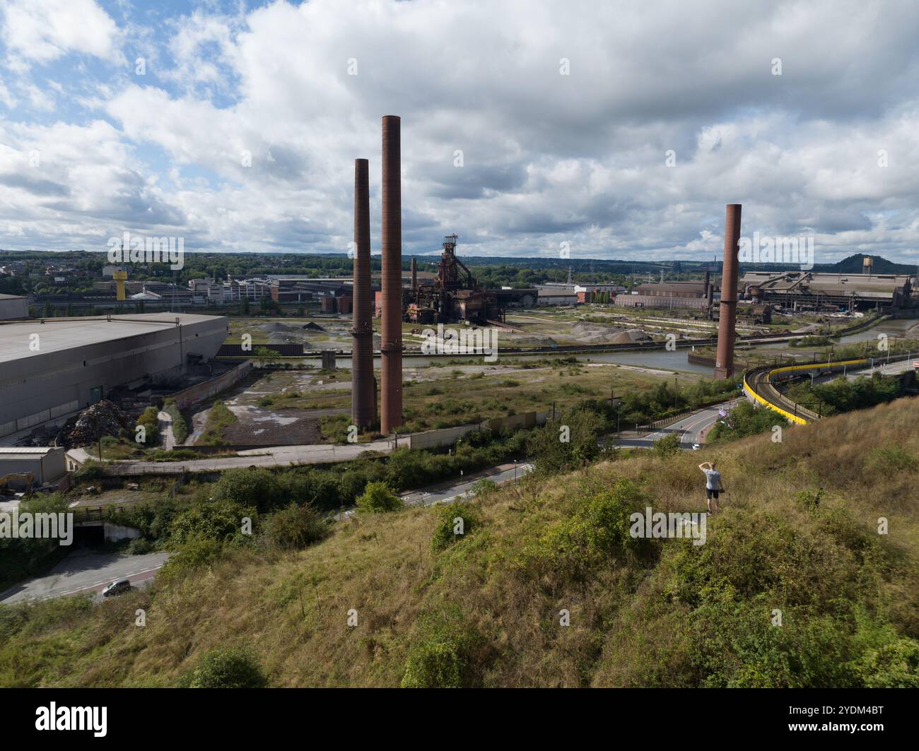Industrial manufacturing steel and metal. Charleroi, Belgium blast ...