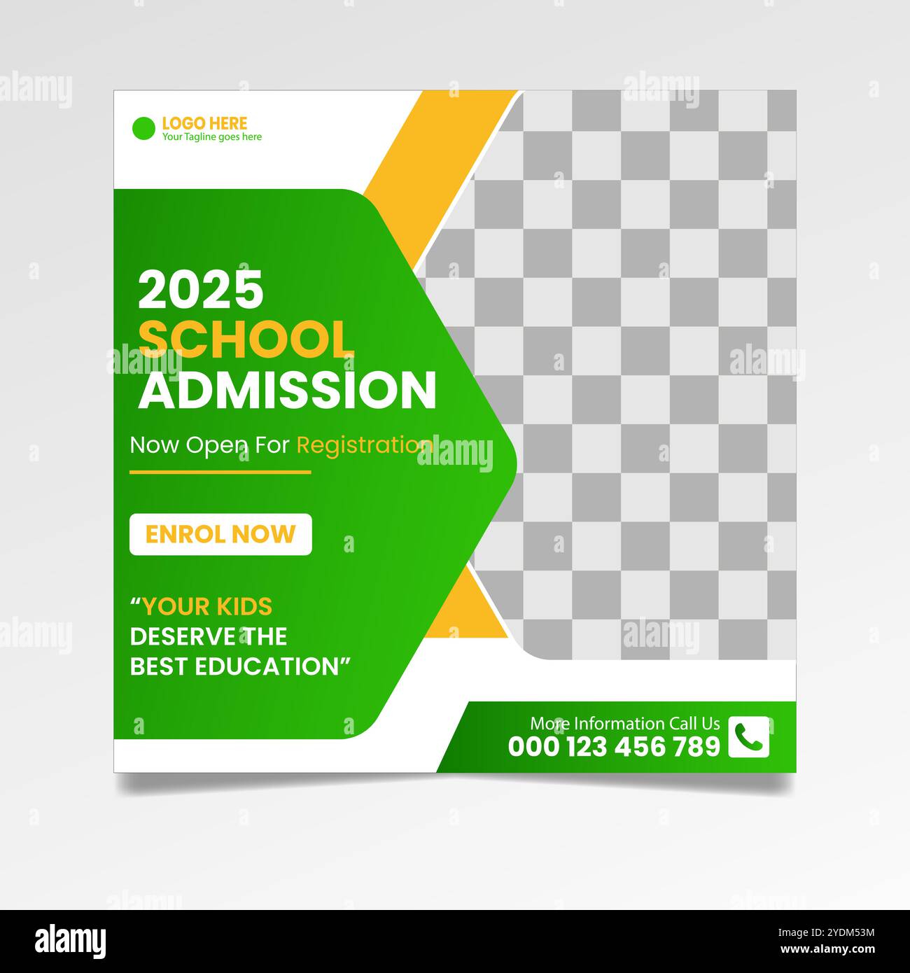 Creative leaflet for school admission hi-res stock photography and ...