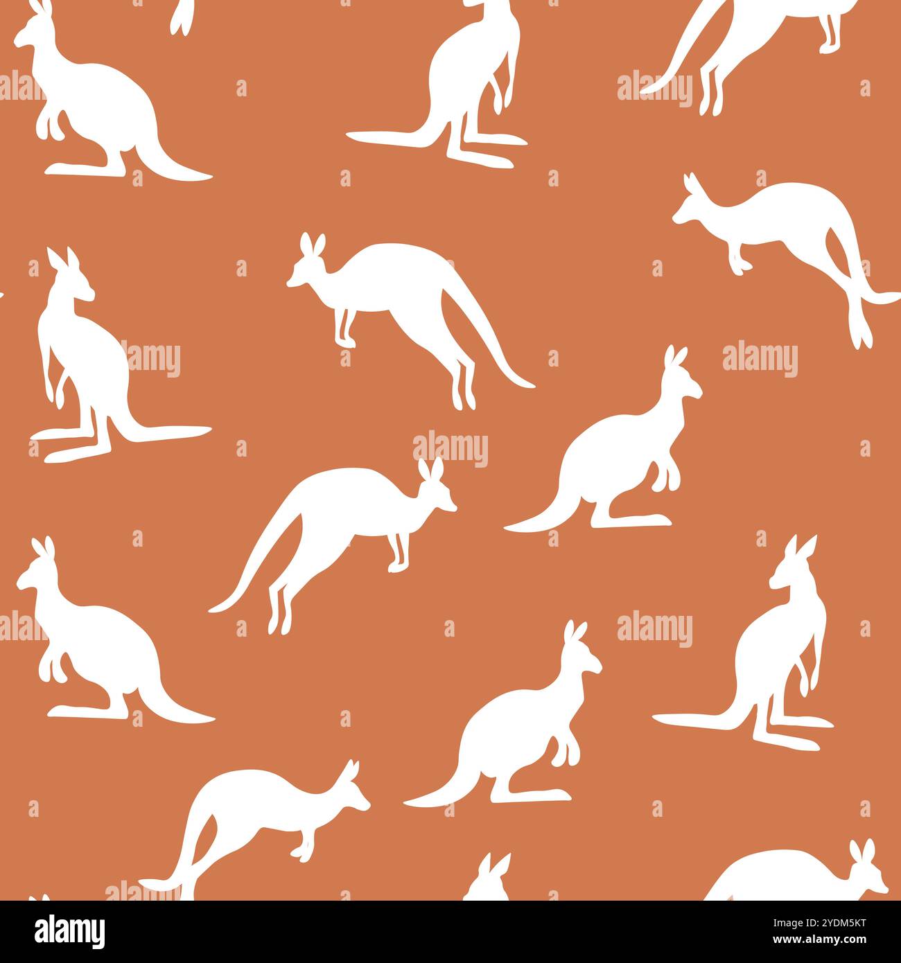Seamless pattern with Kangaroo silhouette on color background. Vector ...