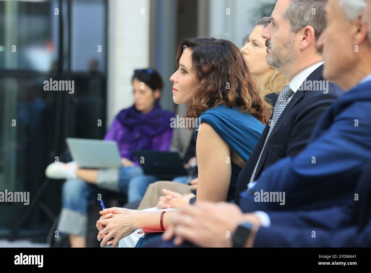 Madrid, 21/10/2022. Puerta del Sol. President of the CAM, Isabel Díaz ...