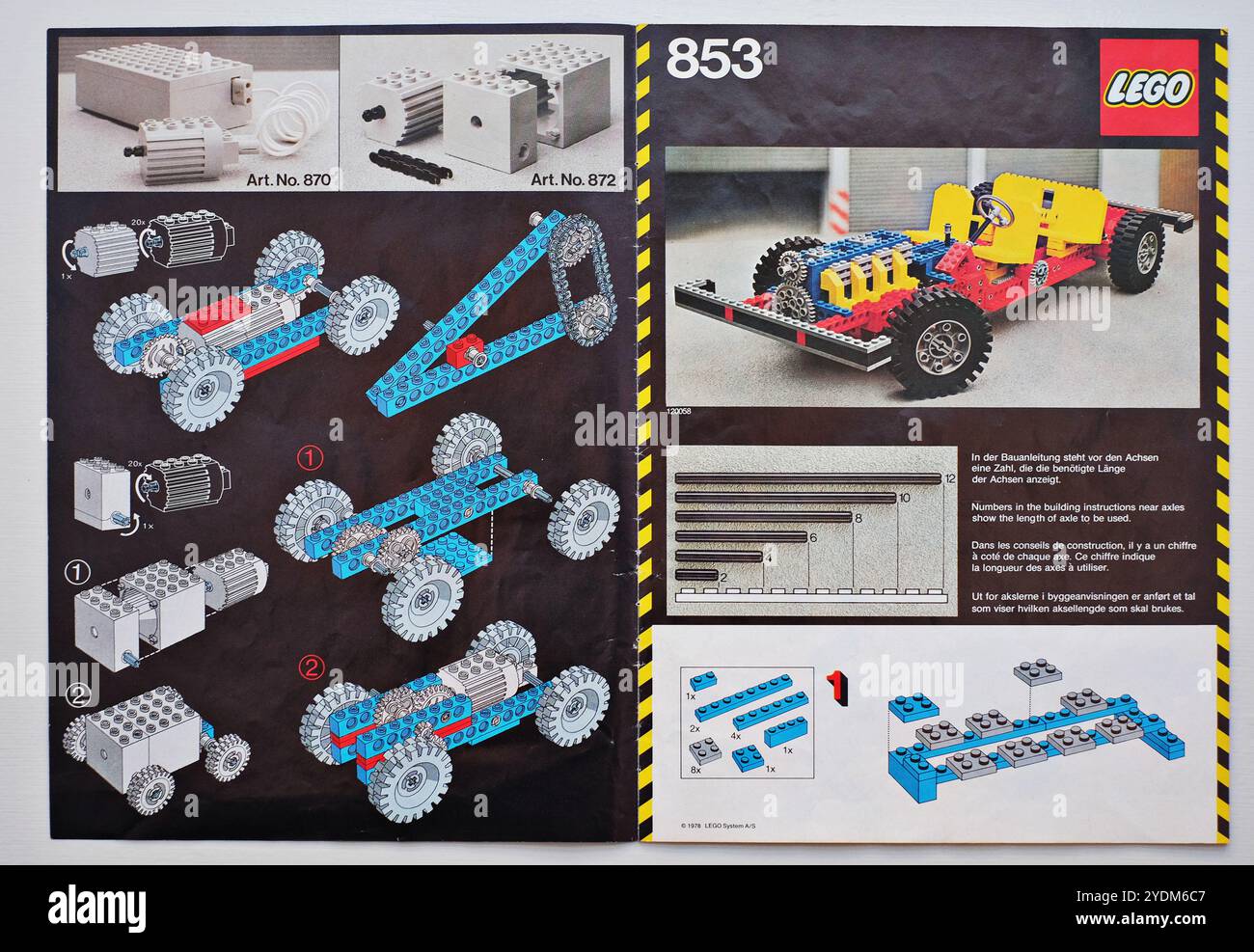 Instruction manual for original Lego Technic car set 853 for UK and ...