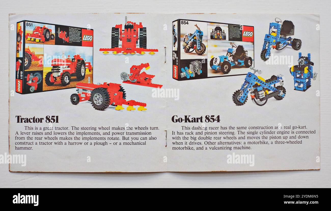 Tractor 851 & Go-Kart 854 pictures in a brochure for original Lego ... Tractor 851 & Go-Kart 854 pictures in a brochure for original Lego ...