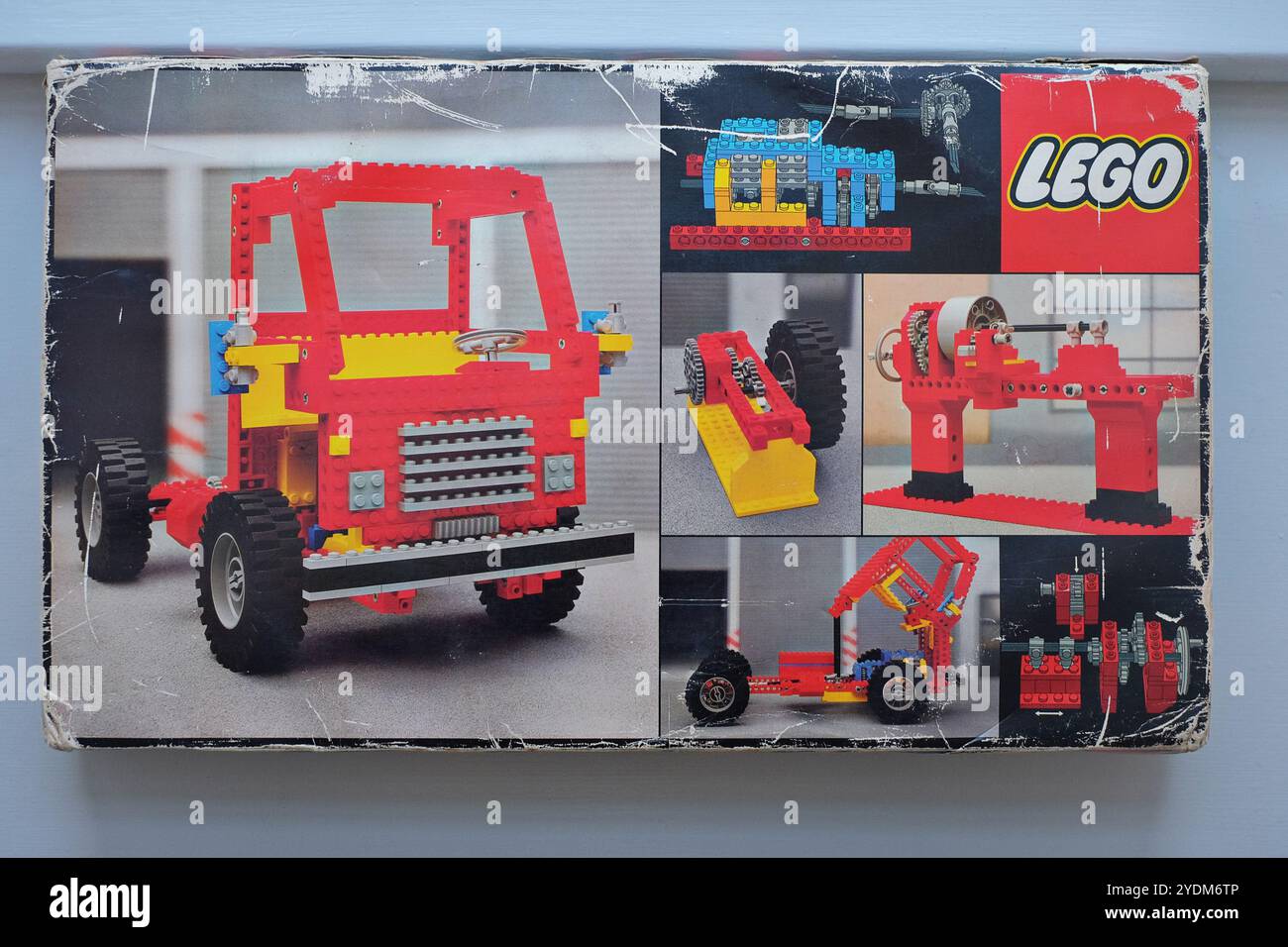 Back of the box, an original Lego Technic car set 853 box and parts sold in Australia circa 1978 ...