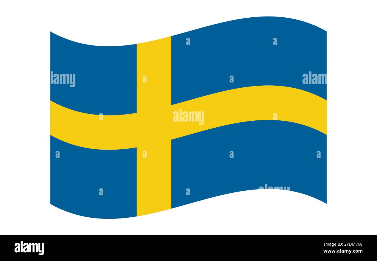 Flag of Sweden. Swedish national symbol in official colors. Template ...
