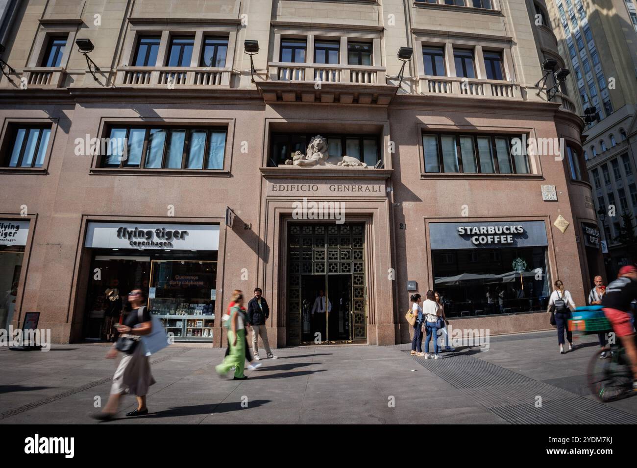 Madrid, 23/09/2024. Generali building at 21 Alcalá Street, in the area around Plaza Canalejas ...
