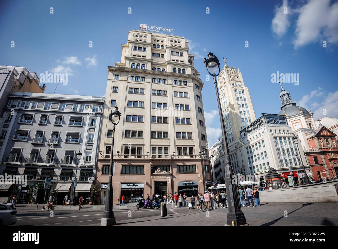 Madrid, 23/09/2024. Generali building at 21 Alcalá Street, in the area around Plaza Canalejas ...