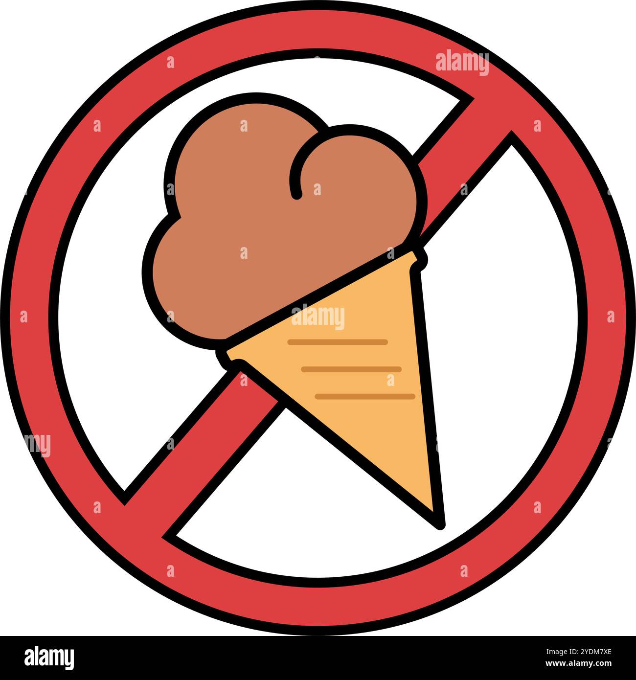 No sweets warning red sign Cut Out Stock Images & Pictures - Alamy