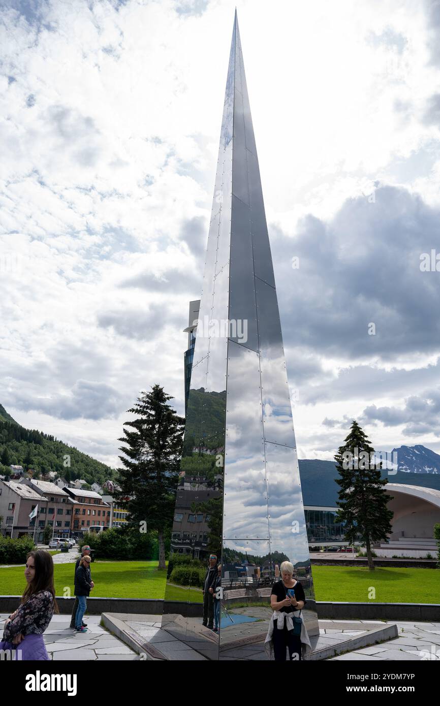 Narvik, Norway - 07.05.2024: Trinigon 3 monument in Narvik, Norway ...