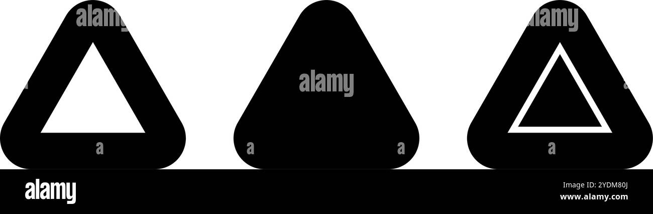 Different styles of triangles silhouette icon set Stock Vector Image ...