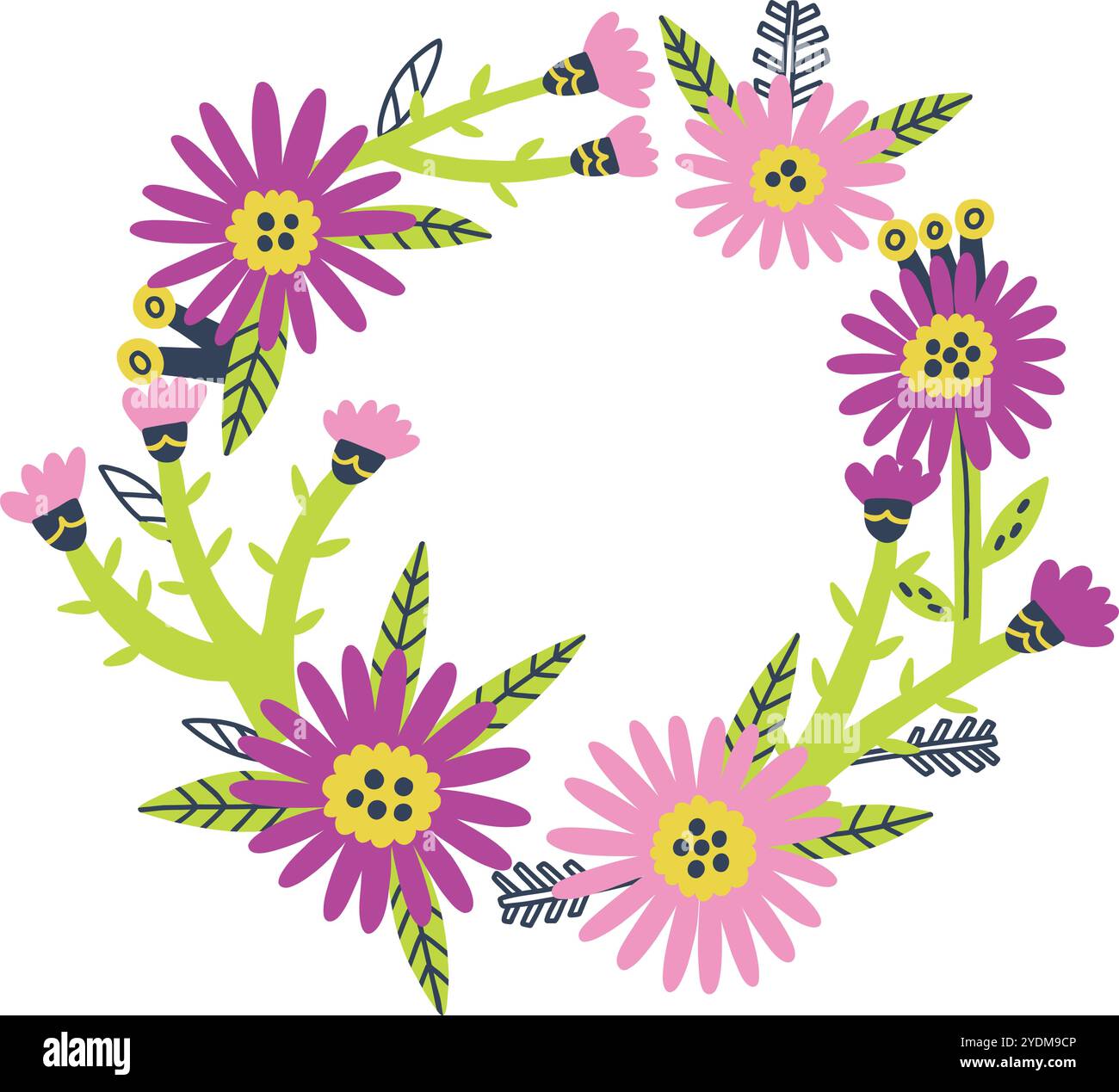 Beautiful flower frames elegant Cut Out Stock Images & Pictures - Alamy