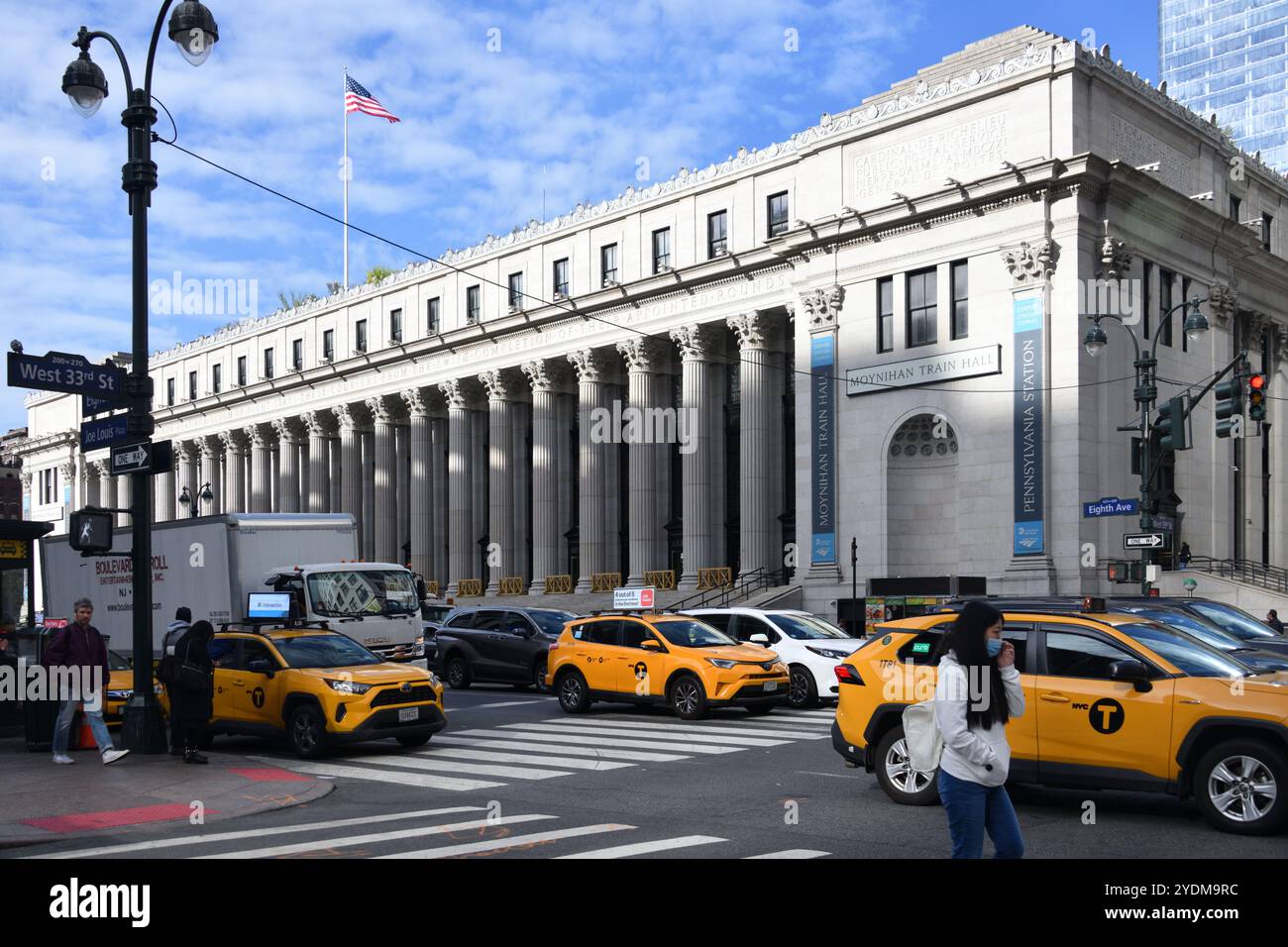 Pennsylvania Station Moynihan Train Hall on 8th Avenue West 33rd Street ...
