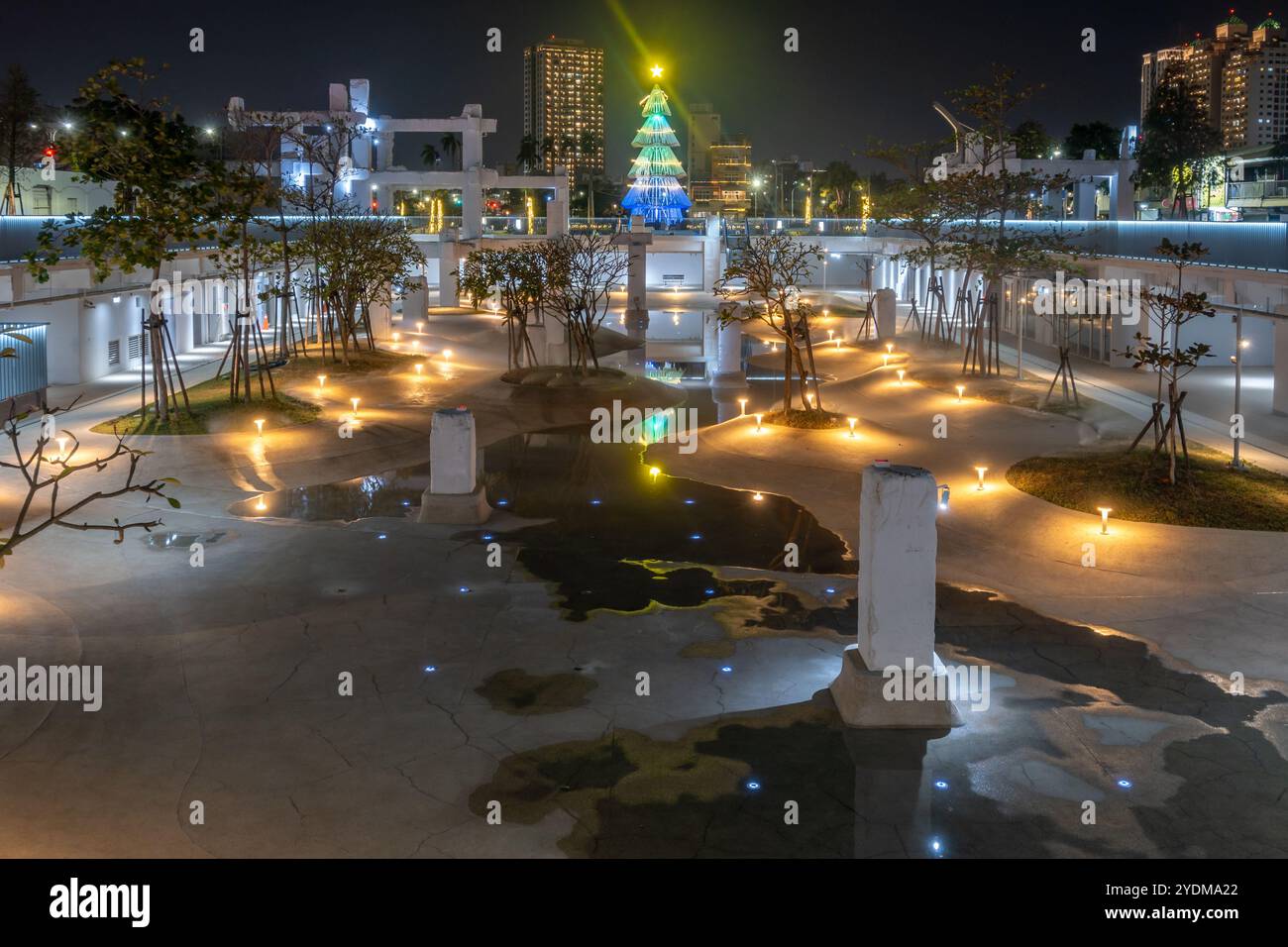 The Spring in Tainan, Taiwan is a park that features an expansive pond ...