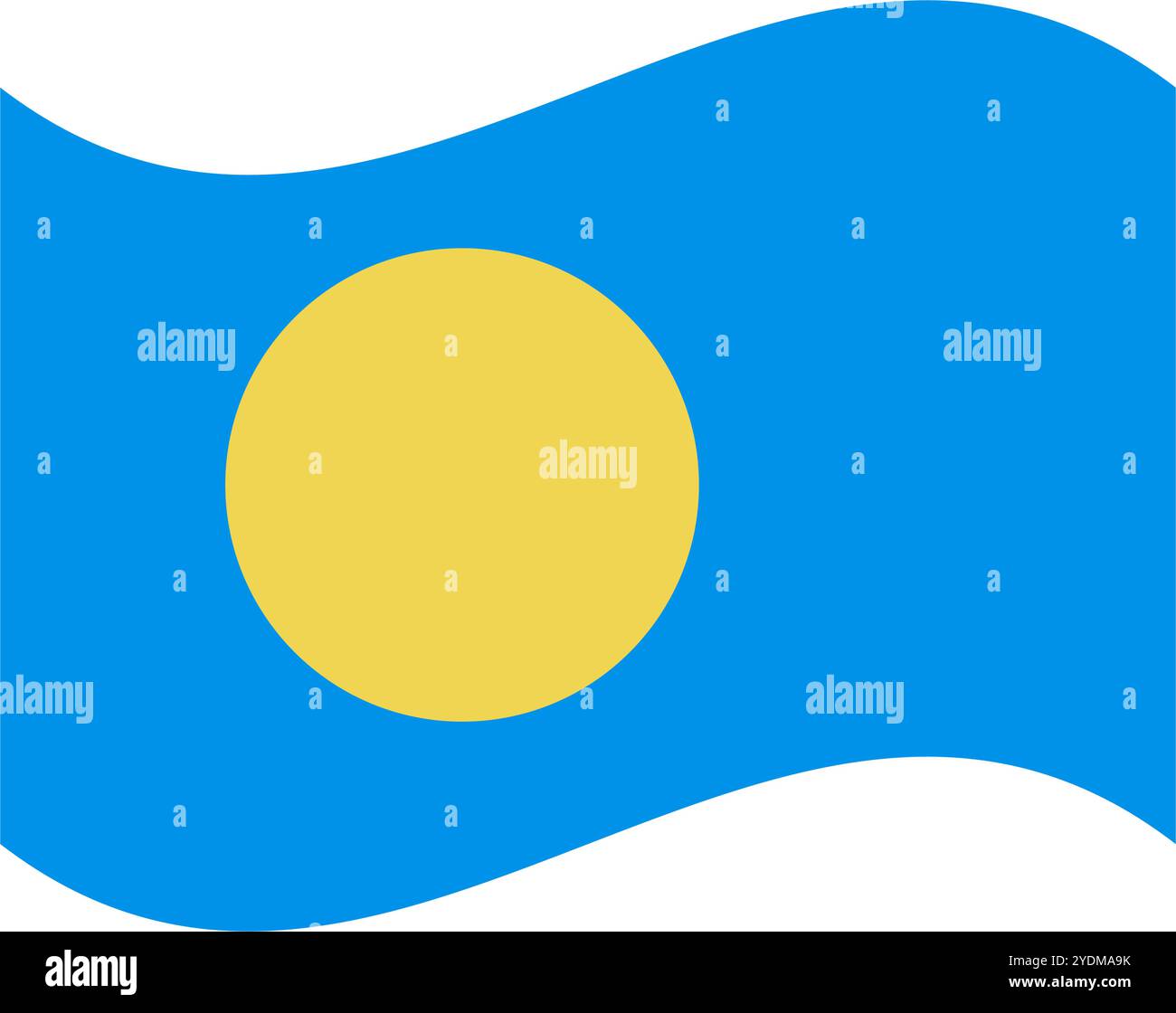 Flag of the republic of palau Stock Vector Images - Alamy